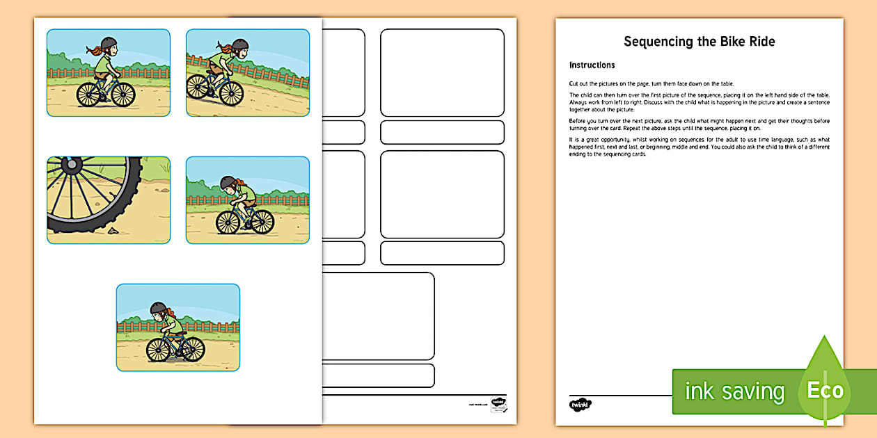 The Bike Ride Sequencing Cards (teacher made) - Twinkl