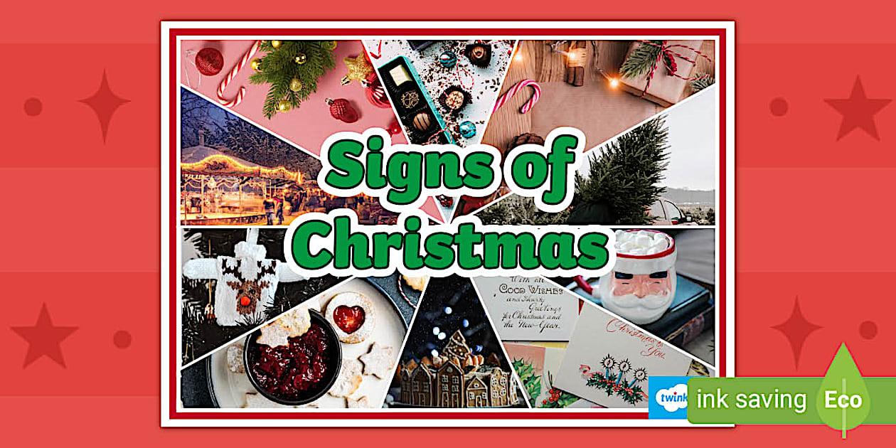 Signs of Christmas Display Poster (Teacher-Made) - Twinkl