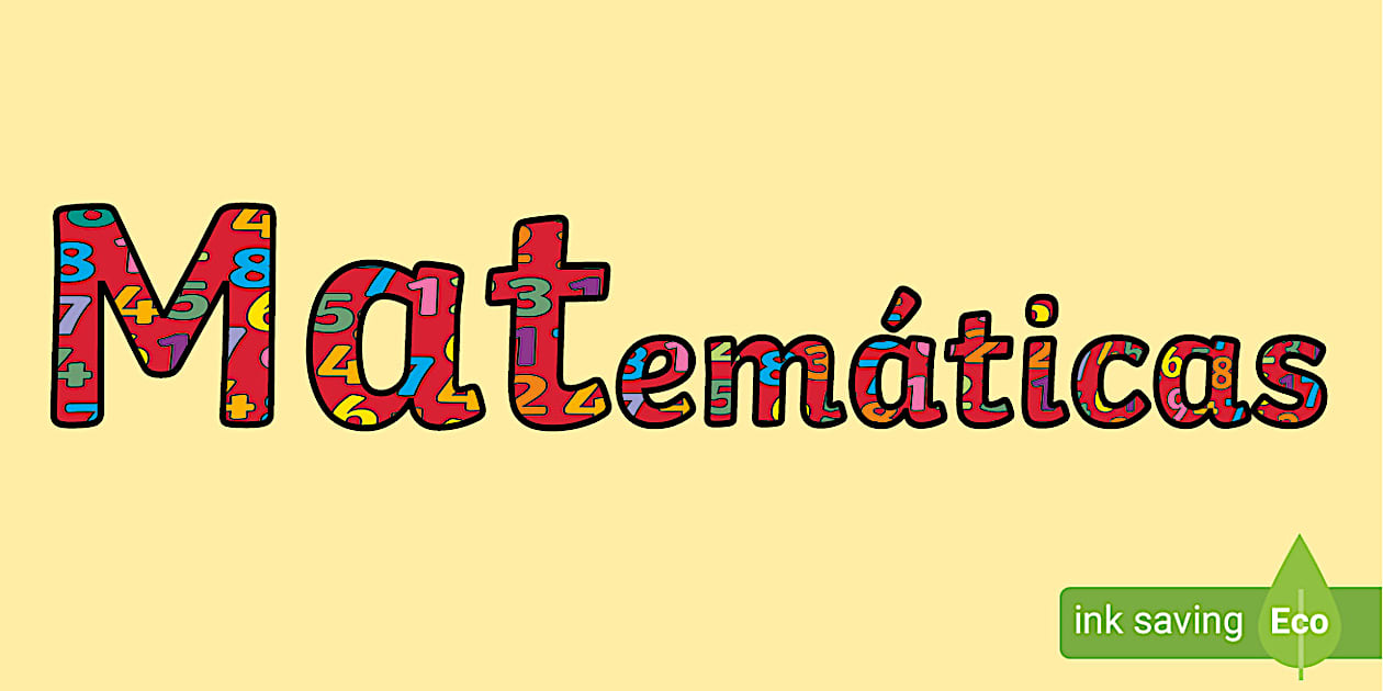 Letras de letrero de Matemáticas (teacher made) - Twinkl