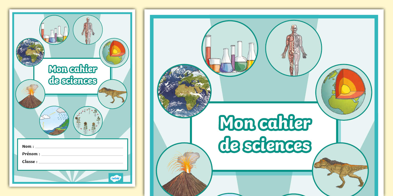 Couverture de cahier : Cahier de sciences