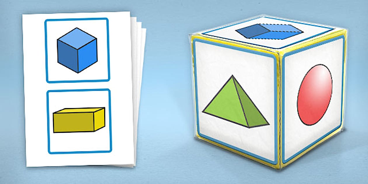 Giant Foam Dice Squares 3D Shapes (teacher made) - Twinkl