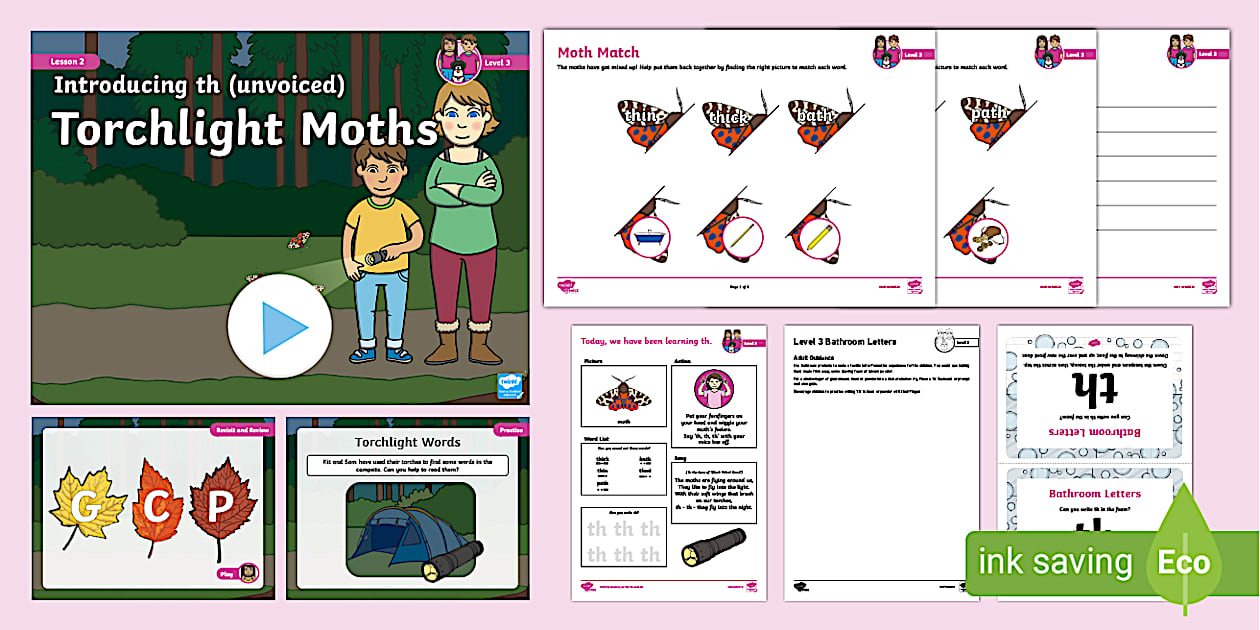 'th' Unvoiced Phonics Lesson Pack - Level 3 Week 3 Lesson 2