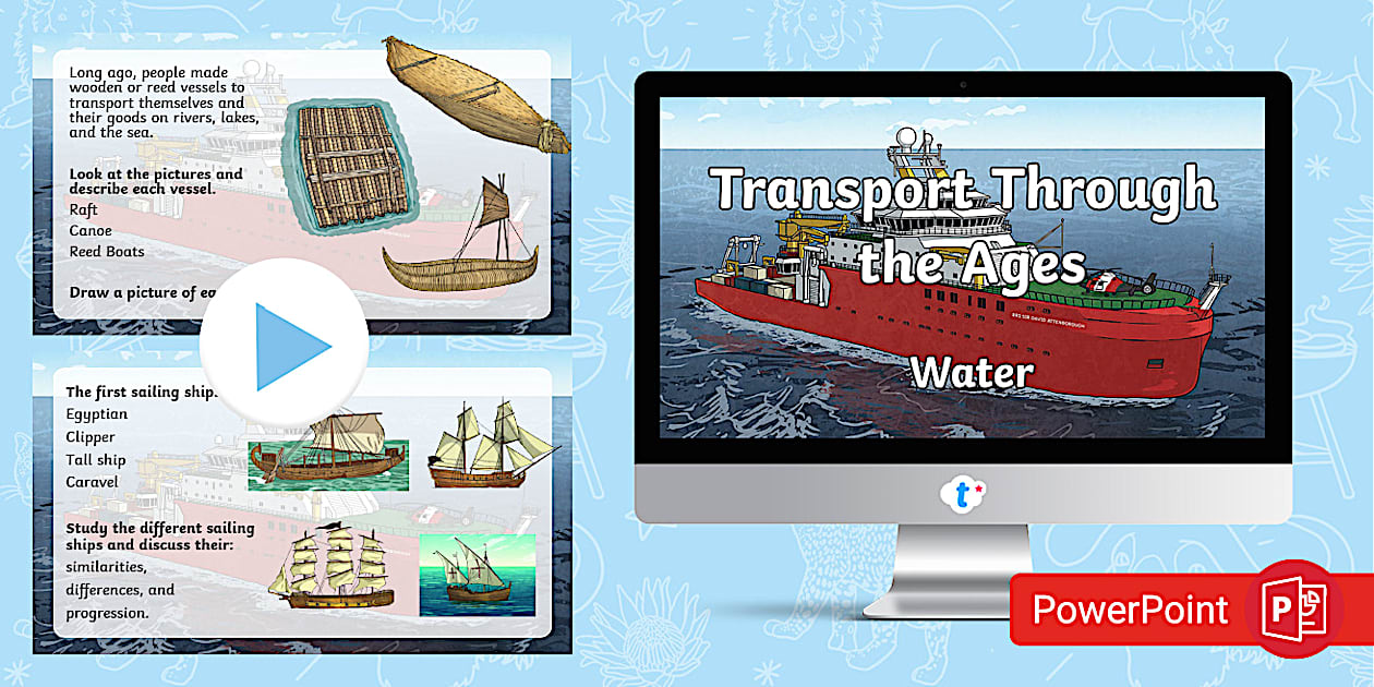 History Of Water Transportation PowerPoint (teacher made)