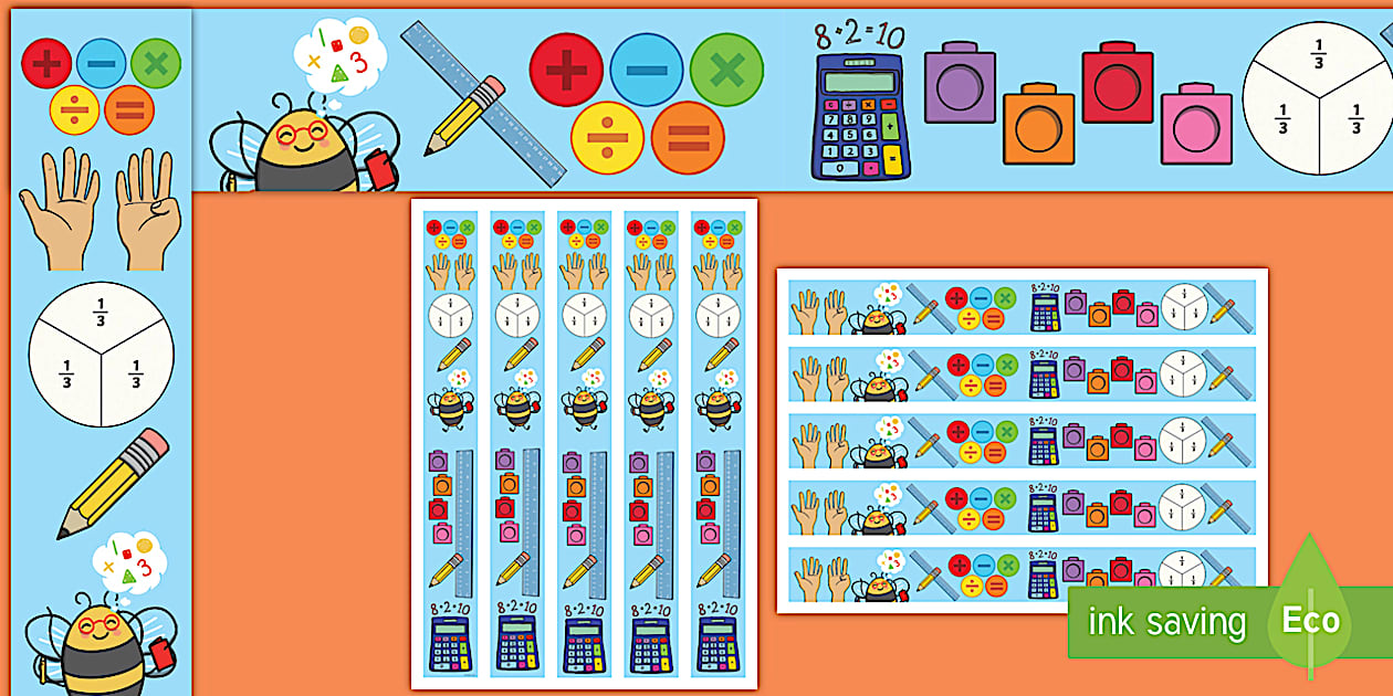 Mathematics Area Display Borders (teacher made) - Twinkl