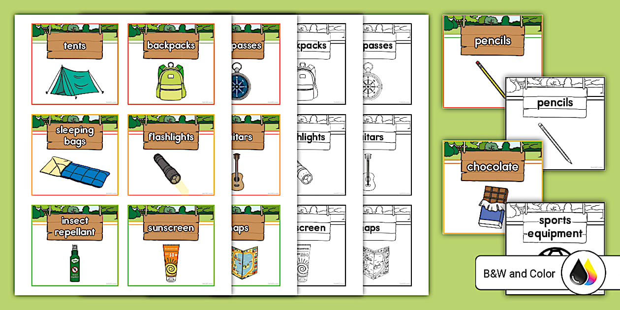 Summer Camp Dramatic Play Labels (teacher made) - Twinkl