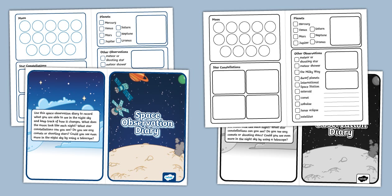 Space Observation Diary Writing Frame (teacher made)
