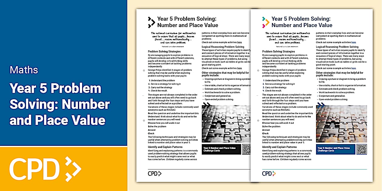 How to Teach Problem Solving in Year 5: Number and Place Value CPD
