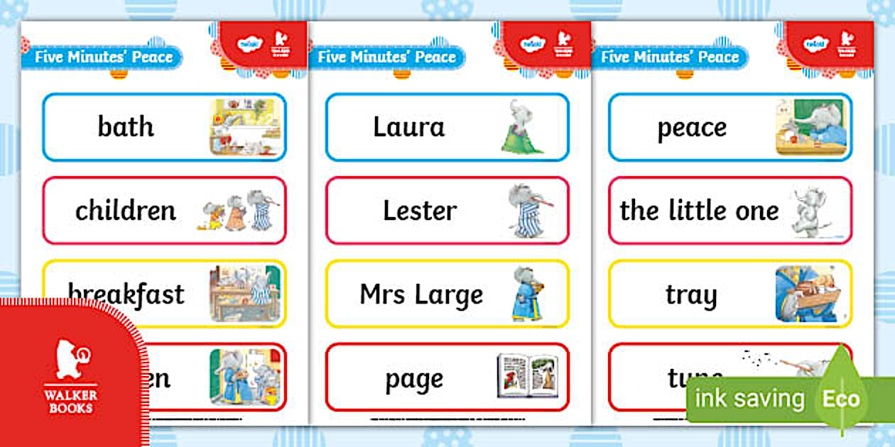 5 Minutes' Peace Word Cards | Primary Resources | Twinkl