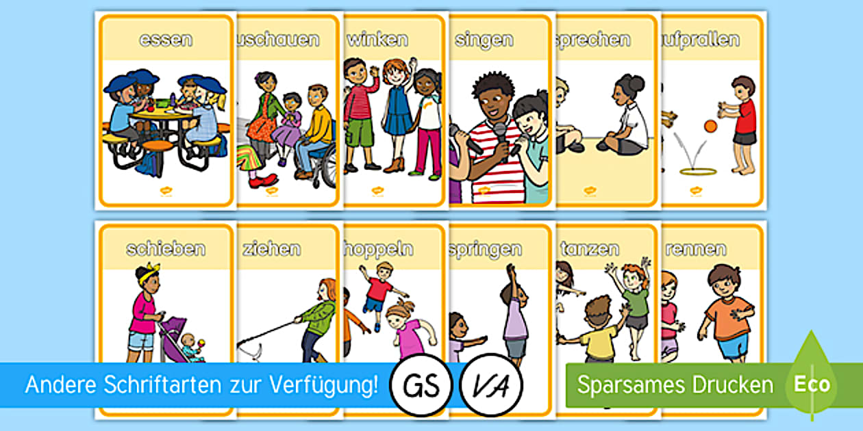 Verben Postersammlung als Vokabelhilfe (teacher made)