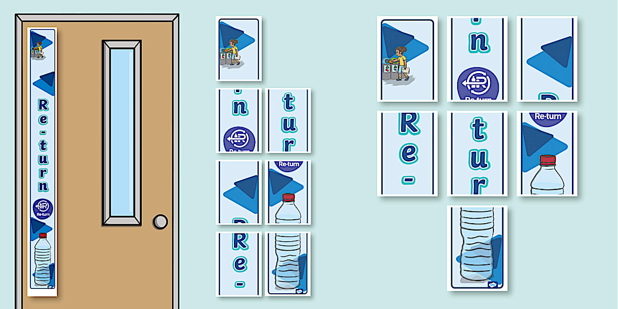 Re-Turn Recycling Vertical Door Banner (teacher made)