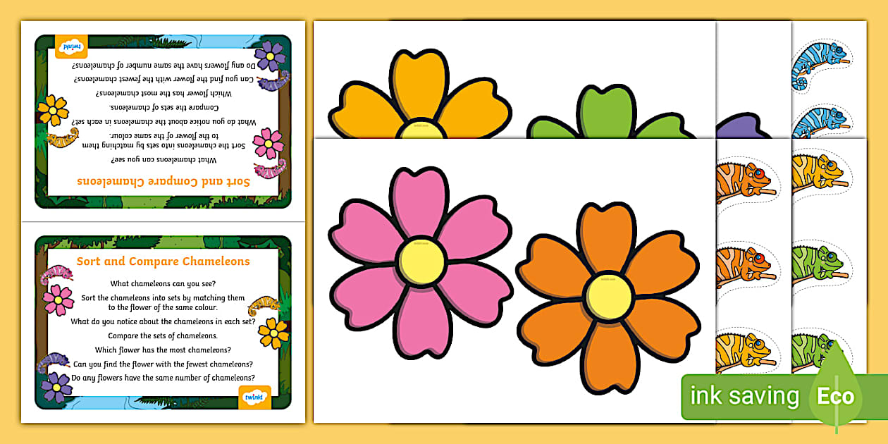 👉 Sort and Compare Chameleons Maths Activity | Twinkl