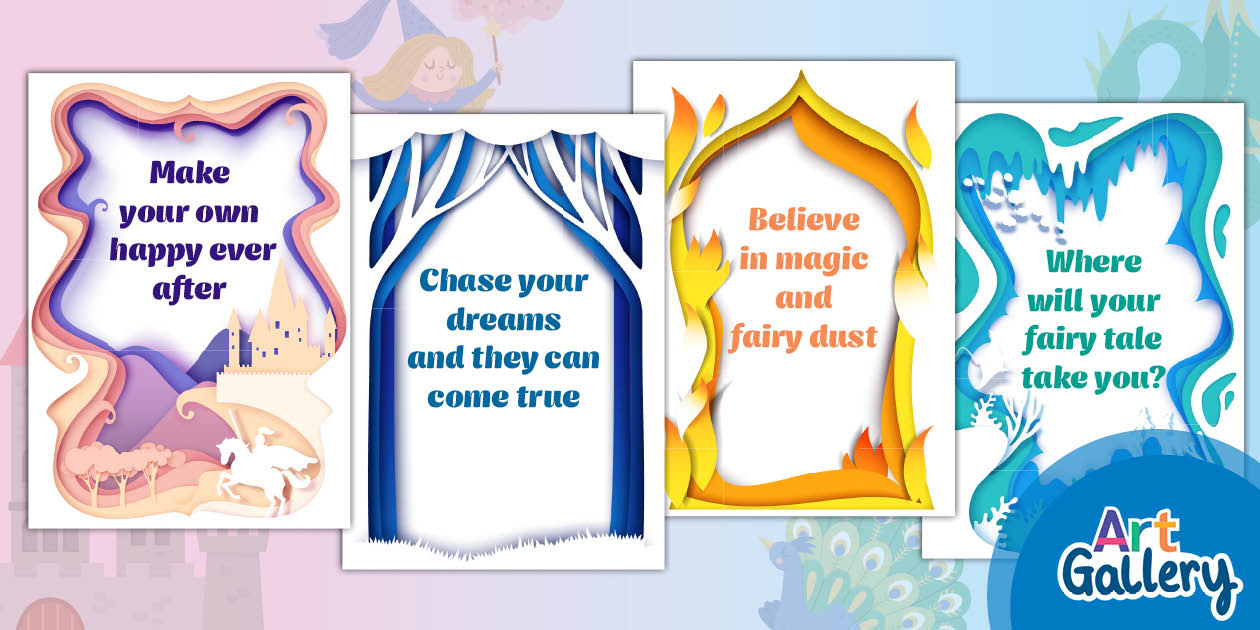 Traditional Tales Themed Positive Quotes Posters - Bold