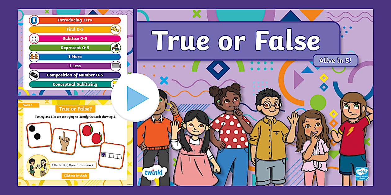 👉 EYFS Maths True or False PowerPoint: Alive in 5 WRM