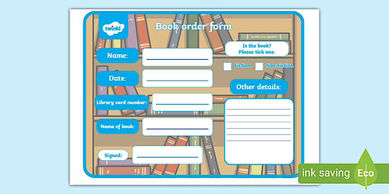 Library Role Play Borrowing Form (teacher made) - Twinkl