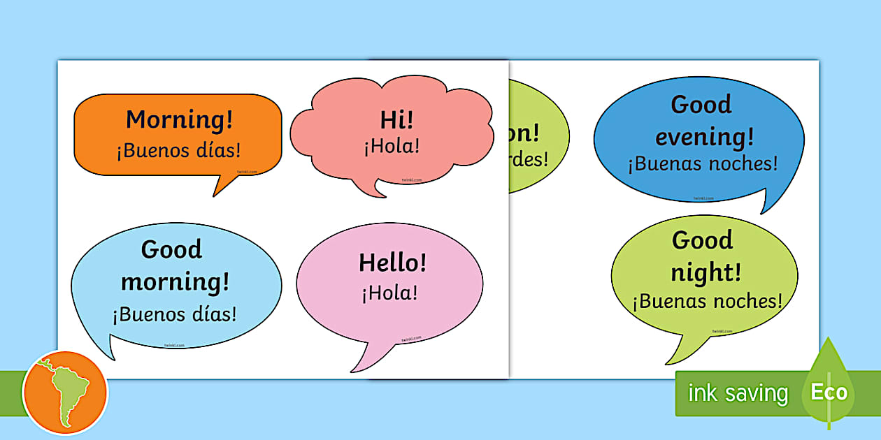 Social Greetings Prompt Cards English/Spanish | Twinkl USA