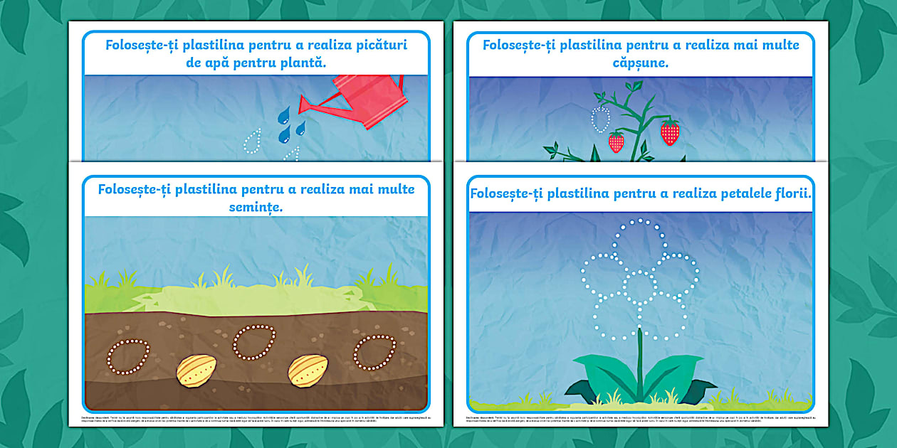 Plantele – Planșe pentru modelaj cu plastilină - Twinkl