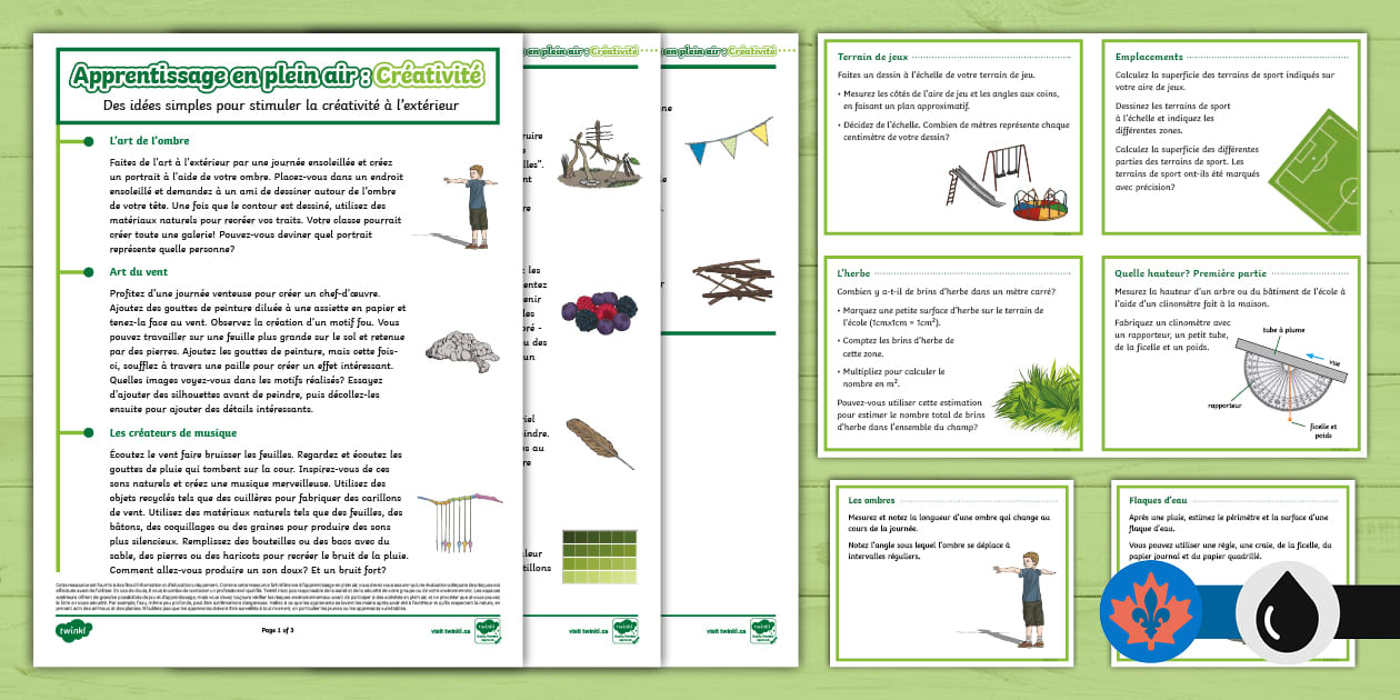 Outdoor Learning Intermediate Taster Pack French - Twinkl
