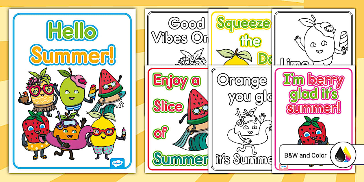 Summer Funny Fruit Posters (teacher made) - Twinkl