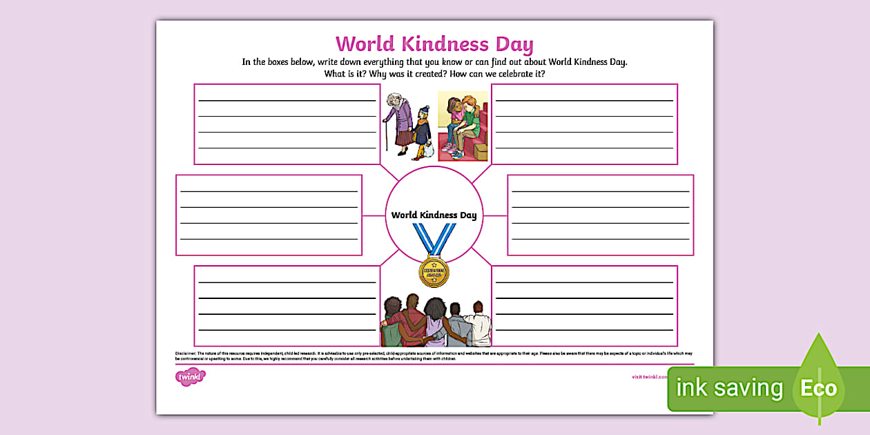 World Kindness Day Mind Map, Kindness Day (teacher made)