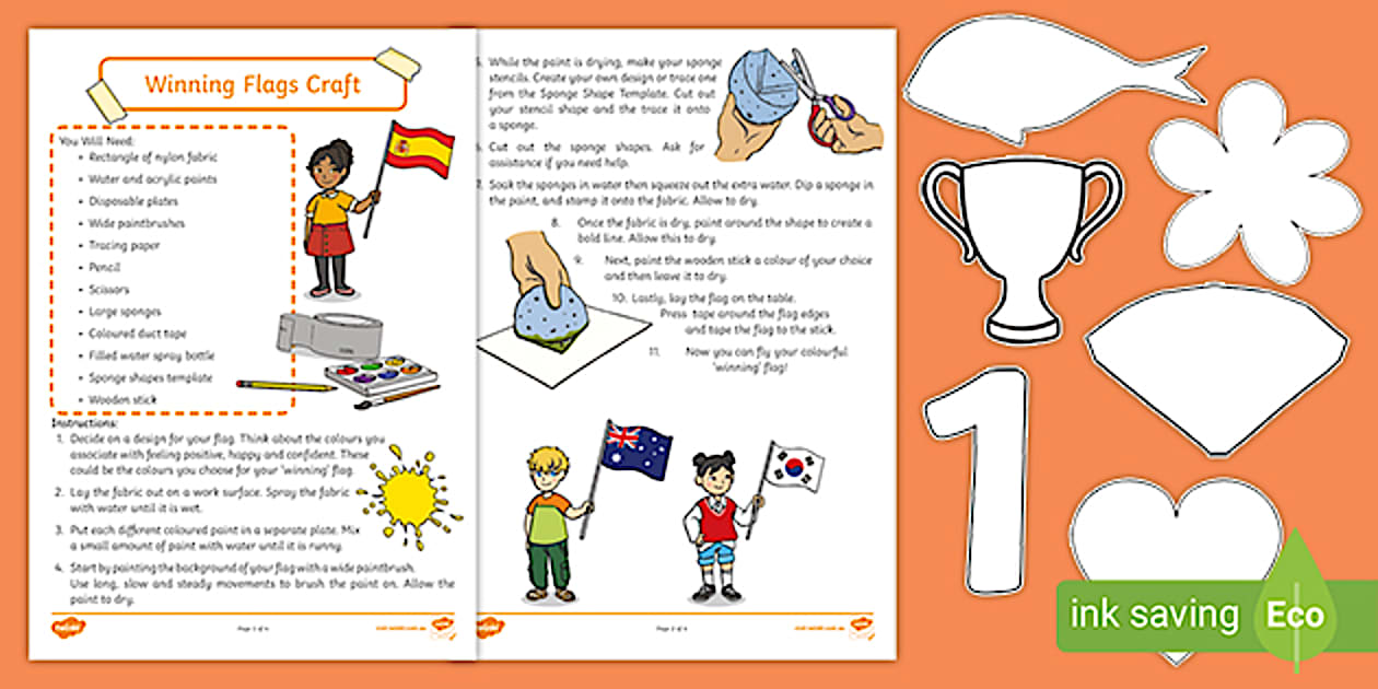 NSW Winning Flags Craft (teacher made) - Twinkl