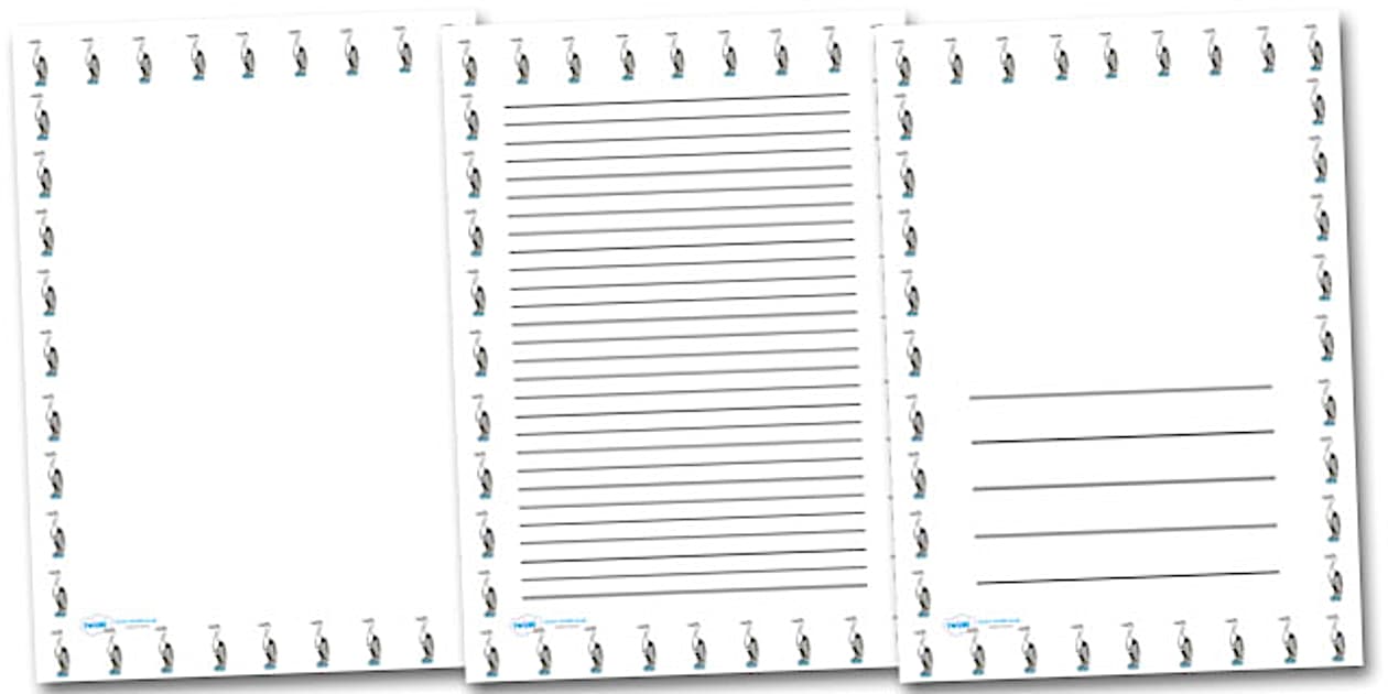 Heron Portrait Page Borders- Portrait Page Borders - Twinkl
