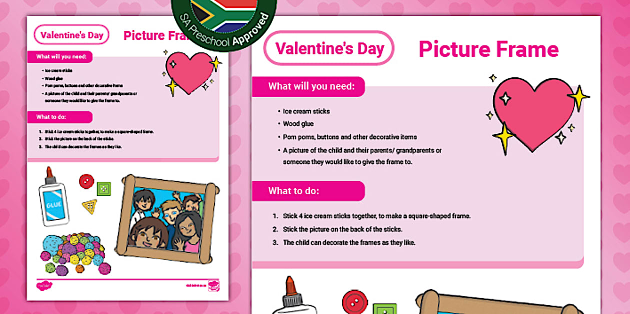 Preschool: Valentine's Day: Picture Frame (Teacher-Made)