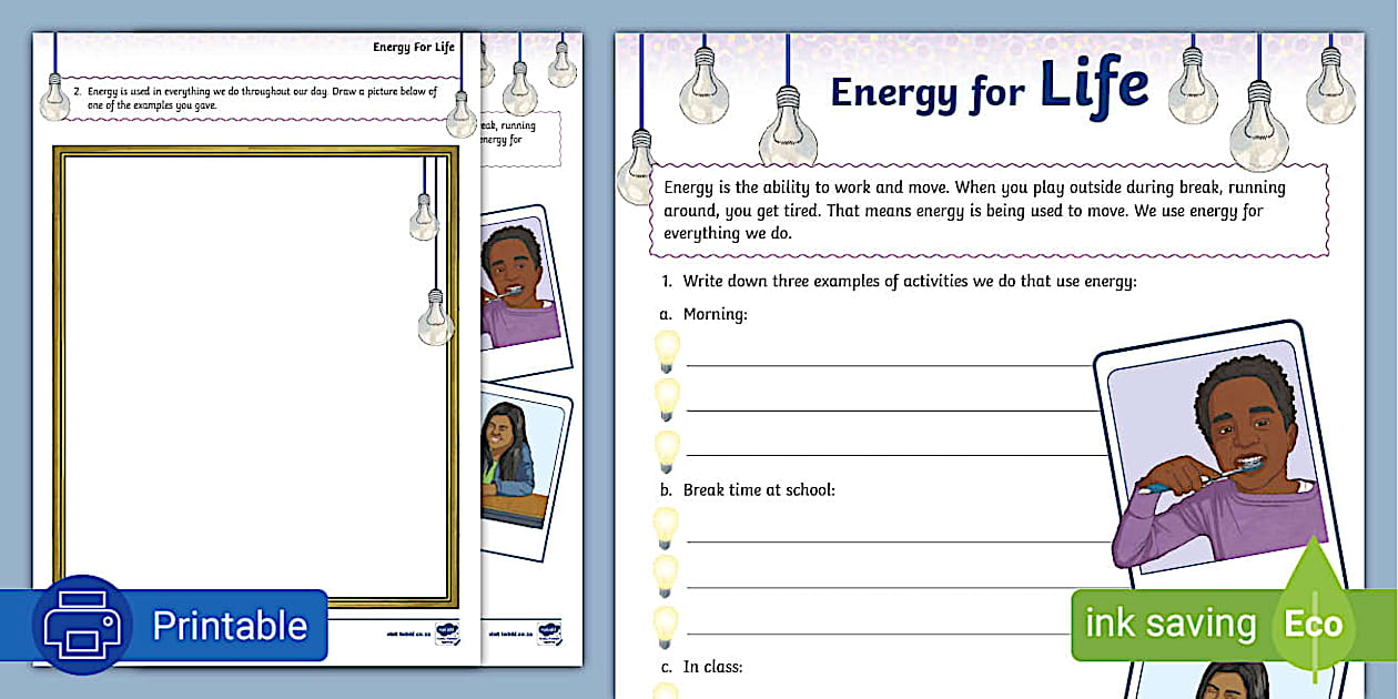 Energy for Life (teacher made) - Twinkl