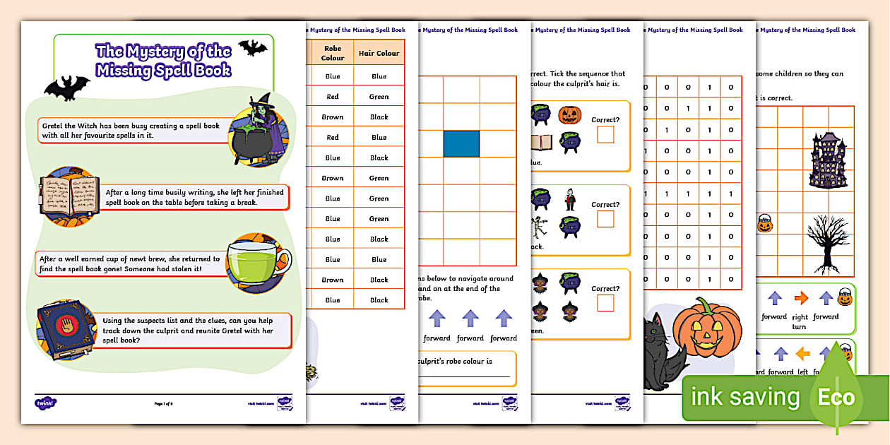 Unplugged Coding Halloween Activities | Mystery | Twinkl KS1 Unplugged Coding Halloween Activities | Mystery | Twinkl KS1