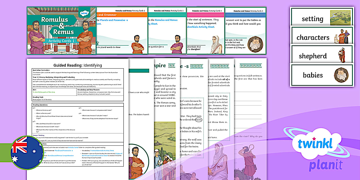 Year 4 Romulus and Remus Guided Reading Session 1 - Twinkl