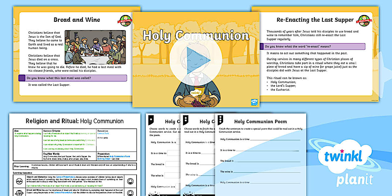 RE: Religion and Rituals: Holy Communion Year 1 Lesson Pack 4