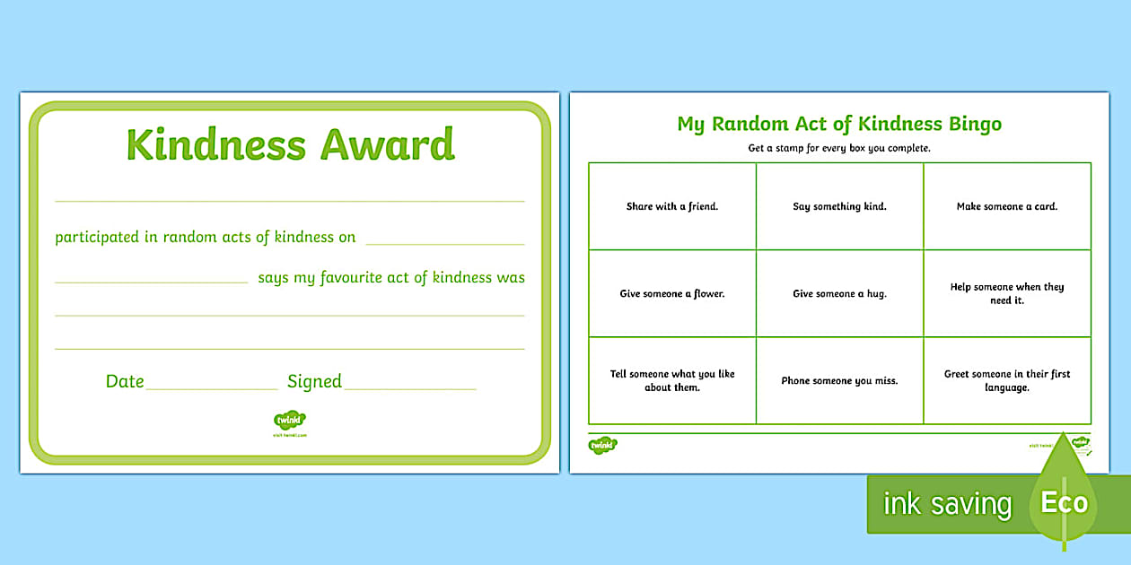 Random Act of Kindness Bingo (teacher made) - Twinkl