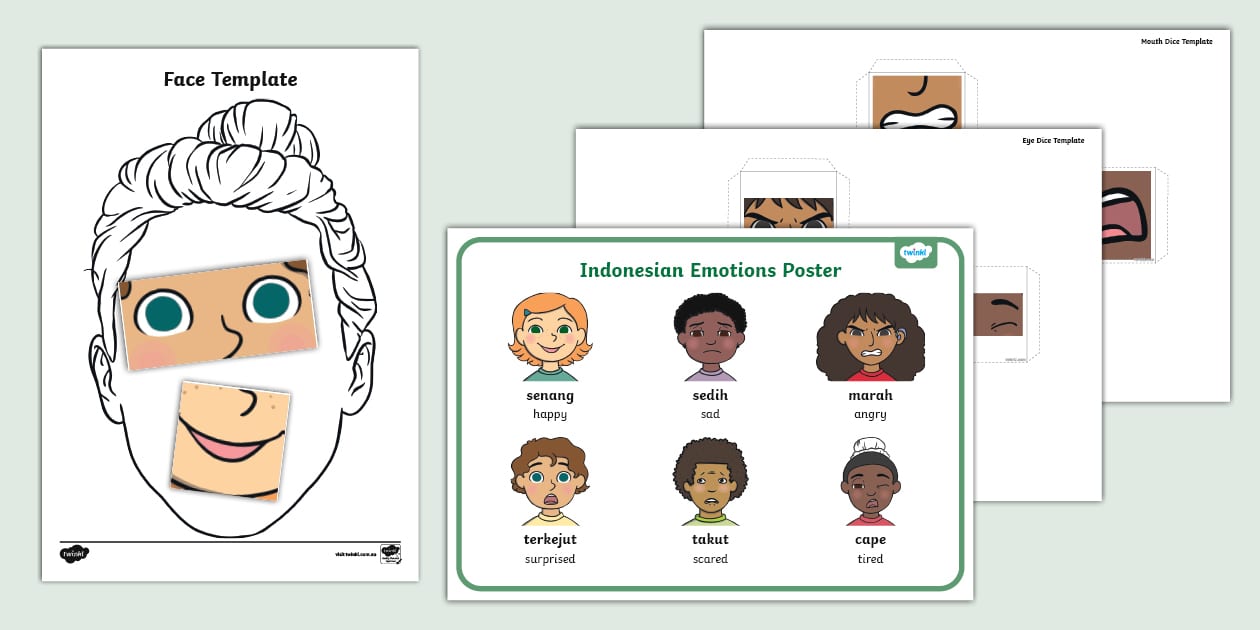 Roll the Dice Feelings Indonesian (teacher made) - Twinkl
