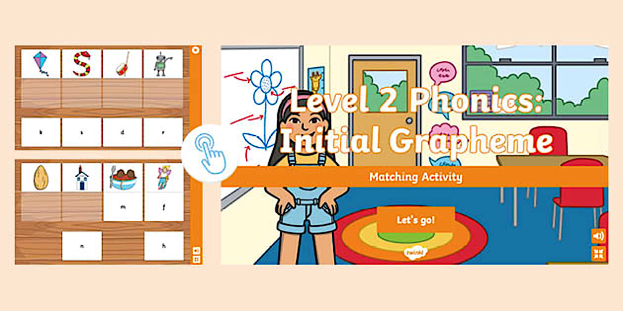 Level 2 Phonics Initial Grapheme Matching Game - Twinkl