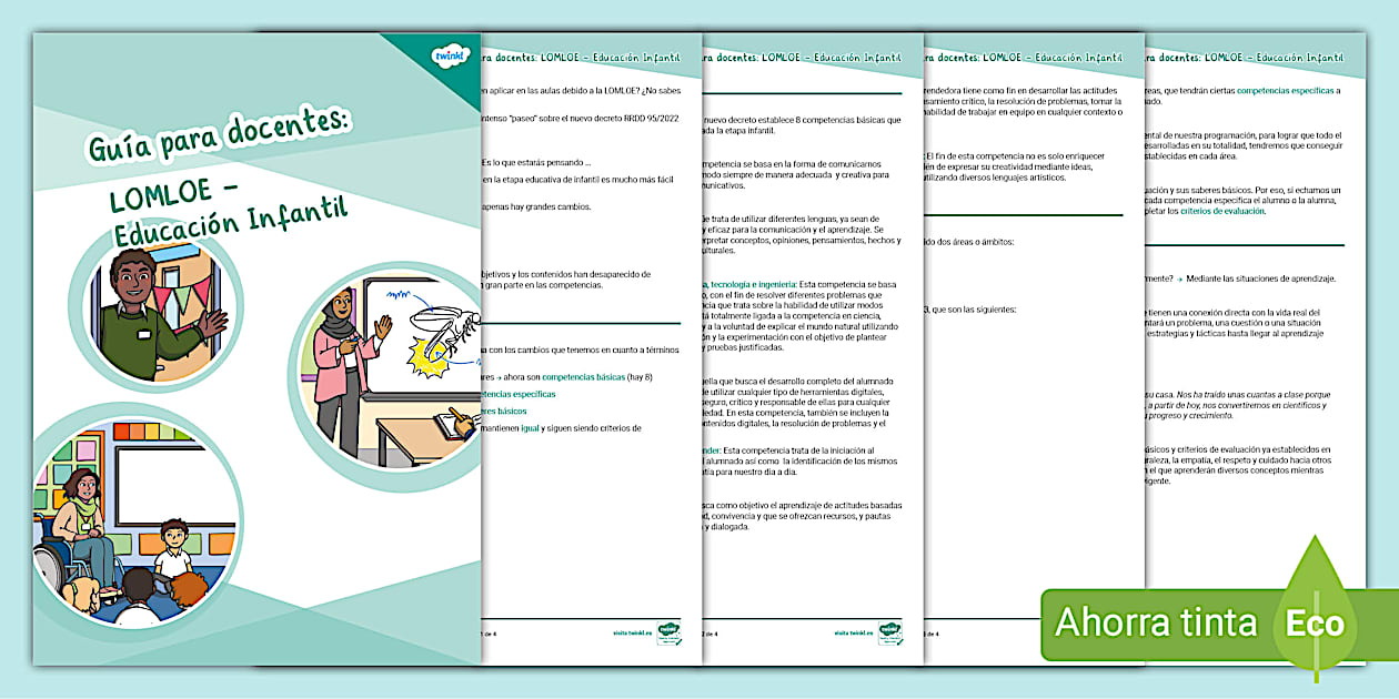 Guía de la LOMLOE de educación infantil en PDF - Twinkl