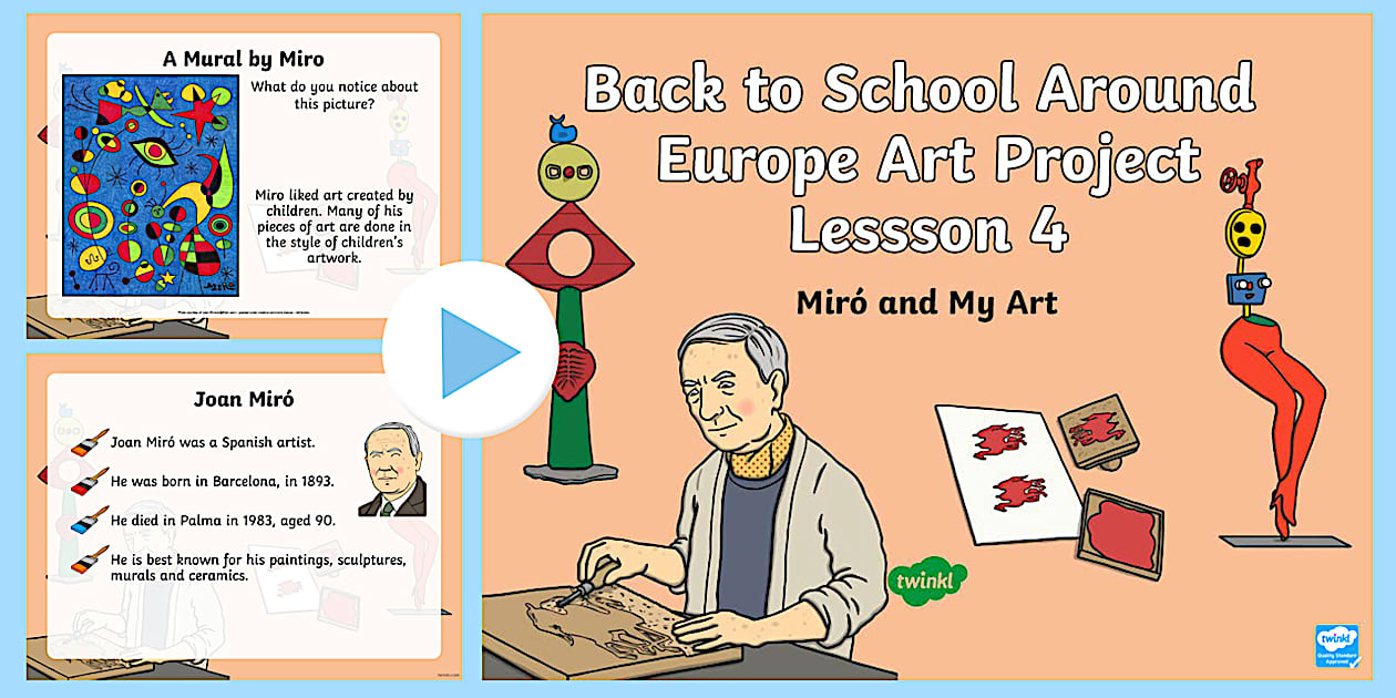 Back to School around Europe Art Project Miro and My Art CfE First Level