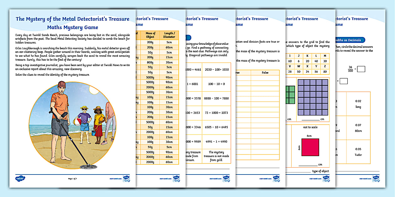 👉 Y4 Maths Mystery of the Metal Detectors Treasure