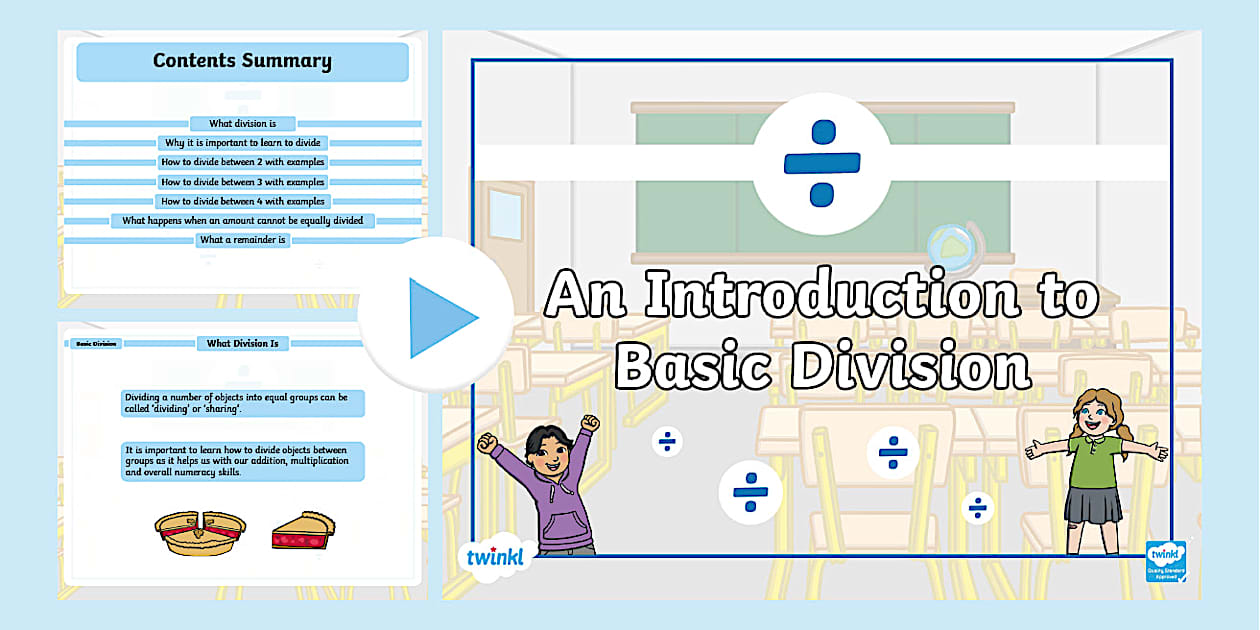 An Introduction To Basic Division PowerPoint (teacher made)