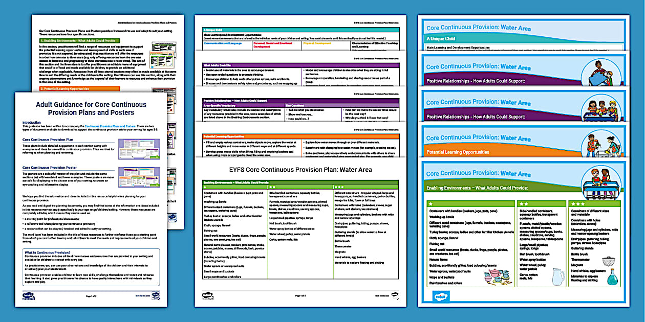 EYFS Water Area Continuous Provision Planning Pack (Ages 3-5)