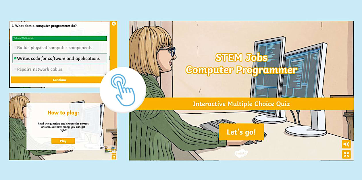 Computer Programmer Interactive Multiple Choice Quiz