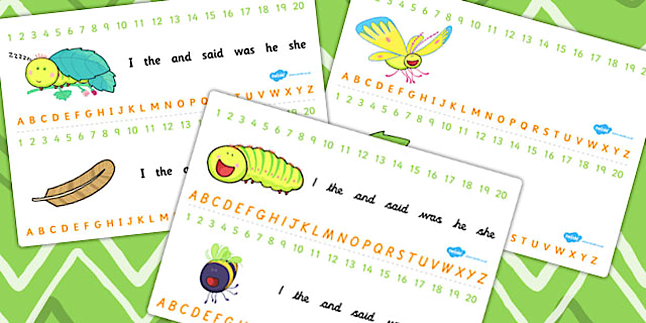 Editable Combined Number and Alphabet Strips to Support Teaching on The