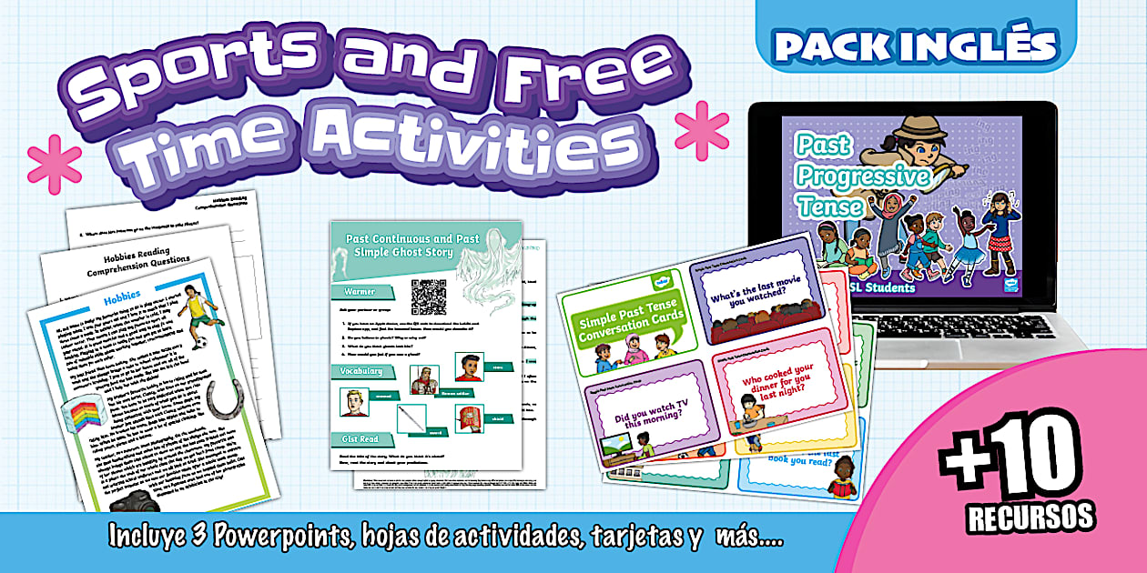 Pack | Unidad 3 | 7° Básico | Inglés | Sports | Free Time