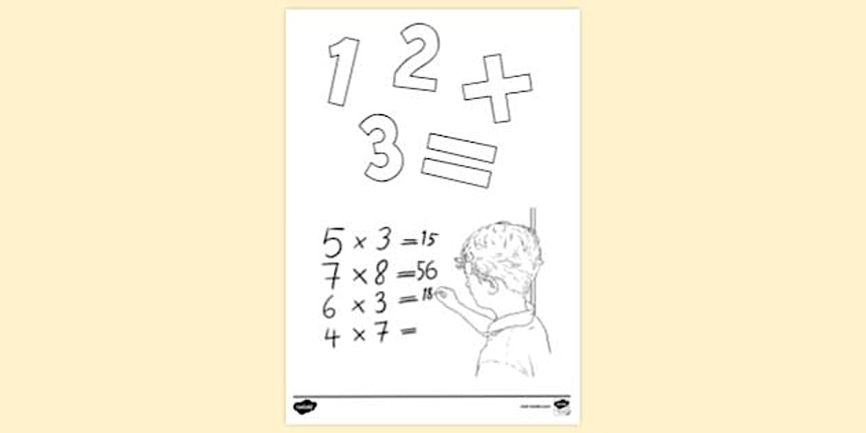 Times Tables Colouring Sheet | Colouring Sheets - Twinkl
