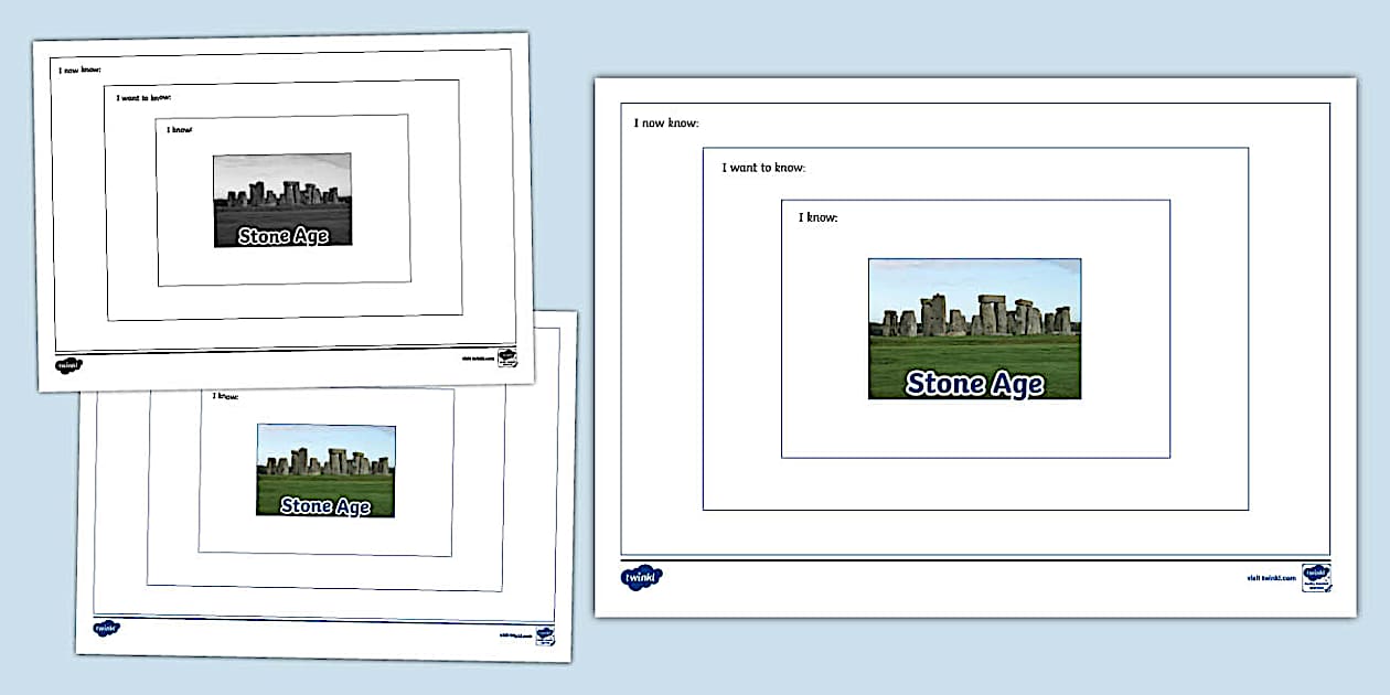 Stone Age Topic Overview Writing Template - Twinkl