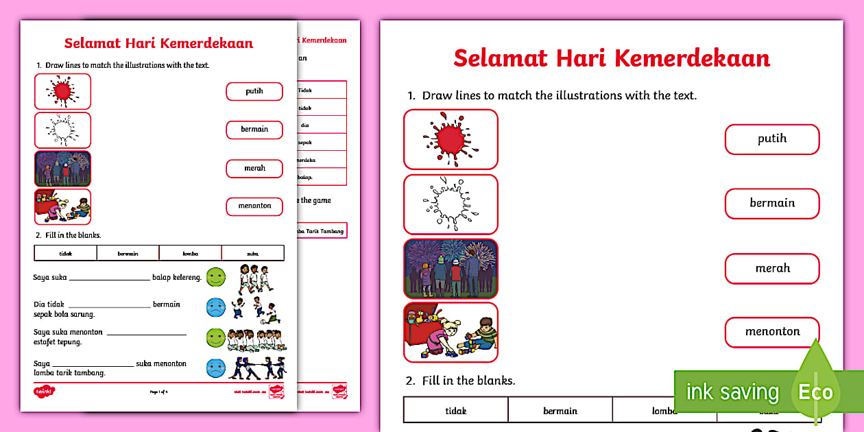 Indonesian Independence Day Activity Sheet (teacher made)