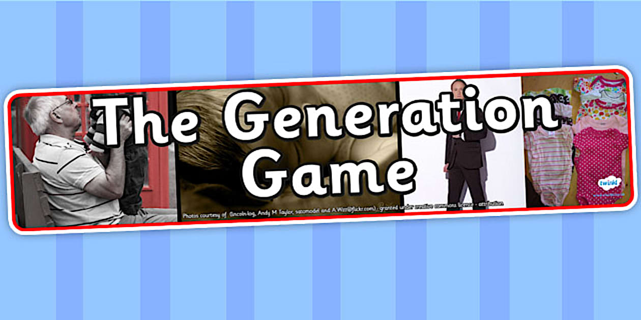 The Generation Game Photo Display Banner (teacher made)