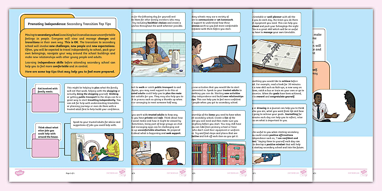 Promoting Independence: Secondary Transition Top Tips