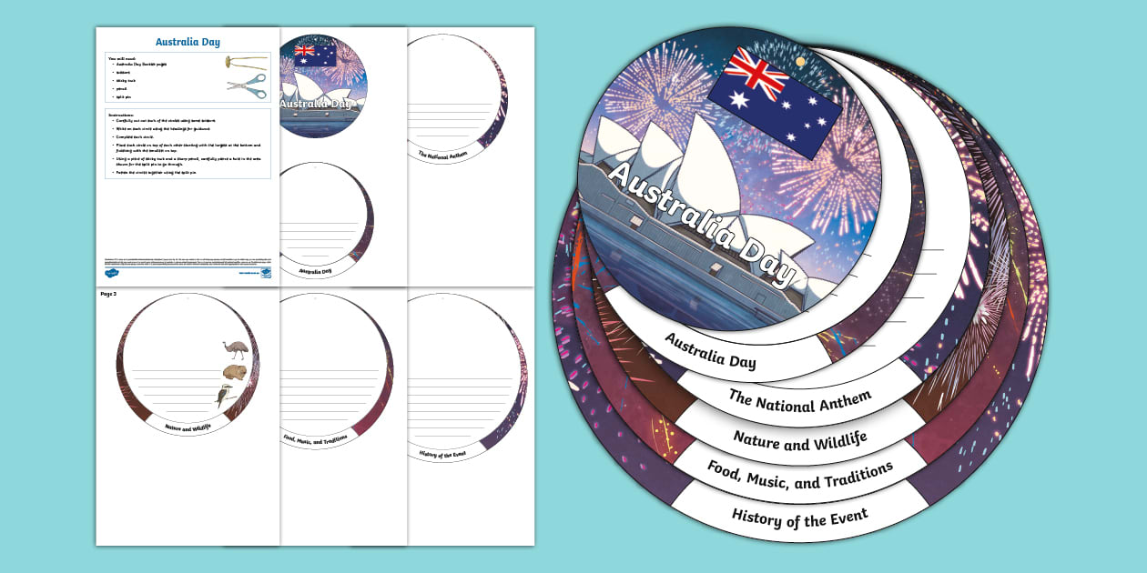 Australia Day Circles Booklet - Twinkl Australia - Twinkl