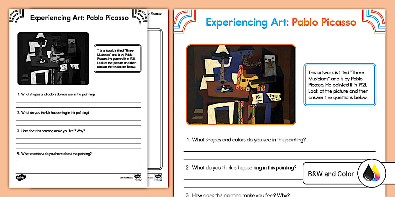 Experiencing Art: Pablo Picasso for K-2nd Grade - Twinkl