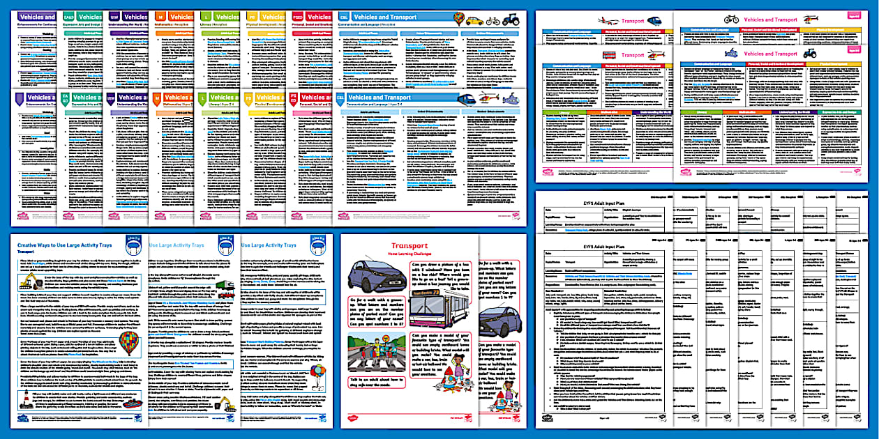 EYFS Ages 0-5 Transport Bumper Planning Pack | Twinkl