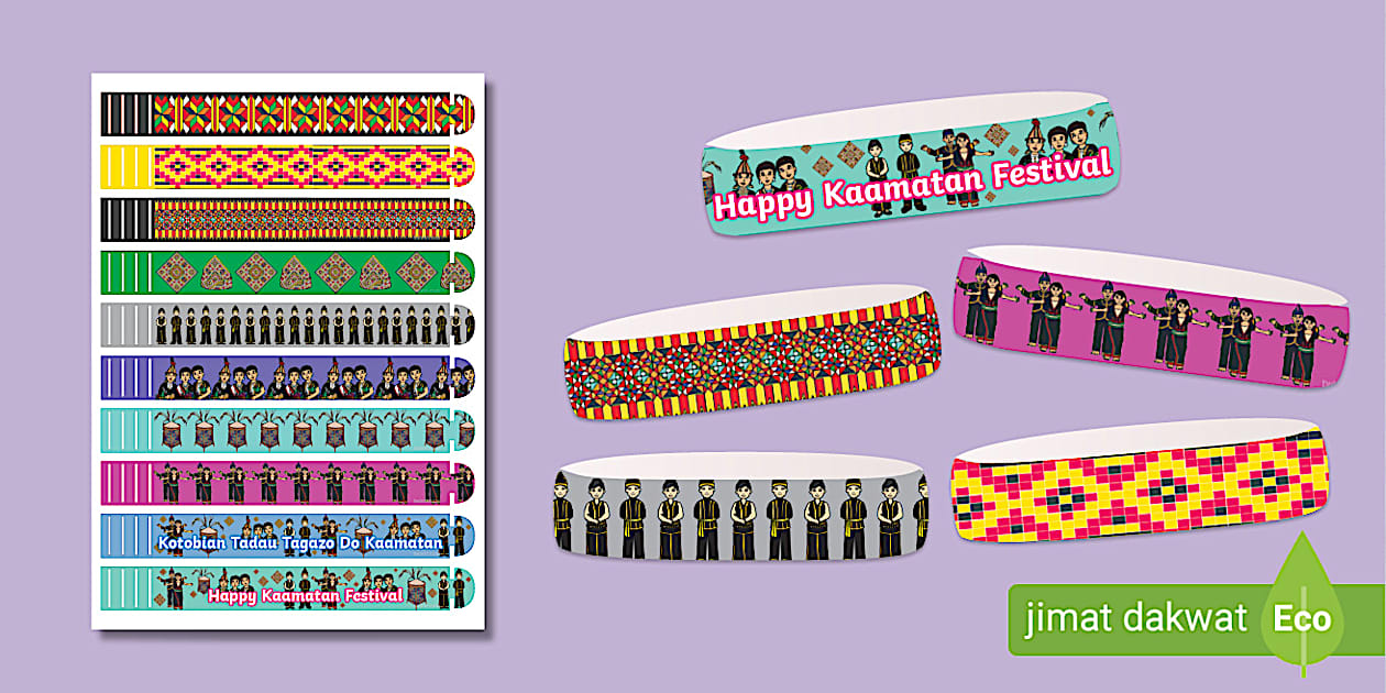 Kaamatan Wristband (teacher made) - Twinkl